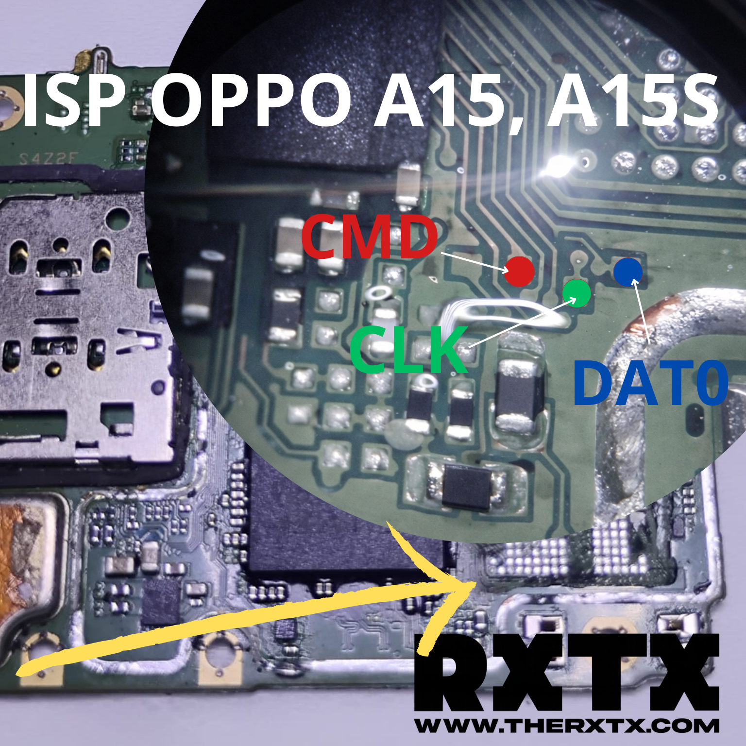 ISP Pinout Oppo A15 / A15s (CPH2185, CPH2179) - RXTX